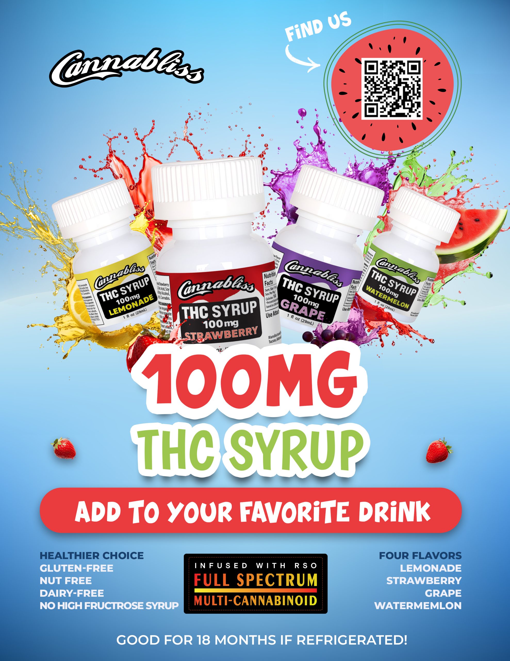 Cannabliss 100mg THC Syrups The Perfect Complement To Your Favorite